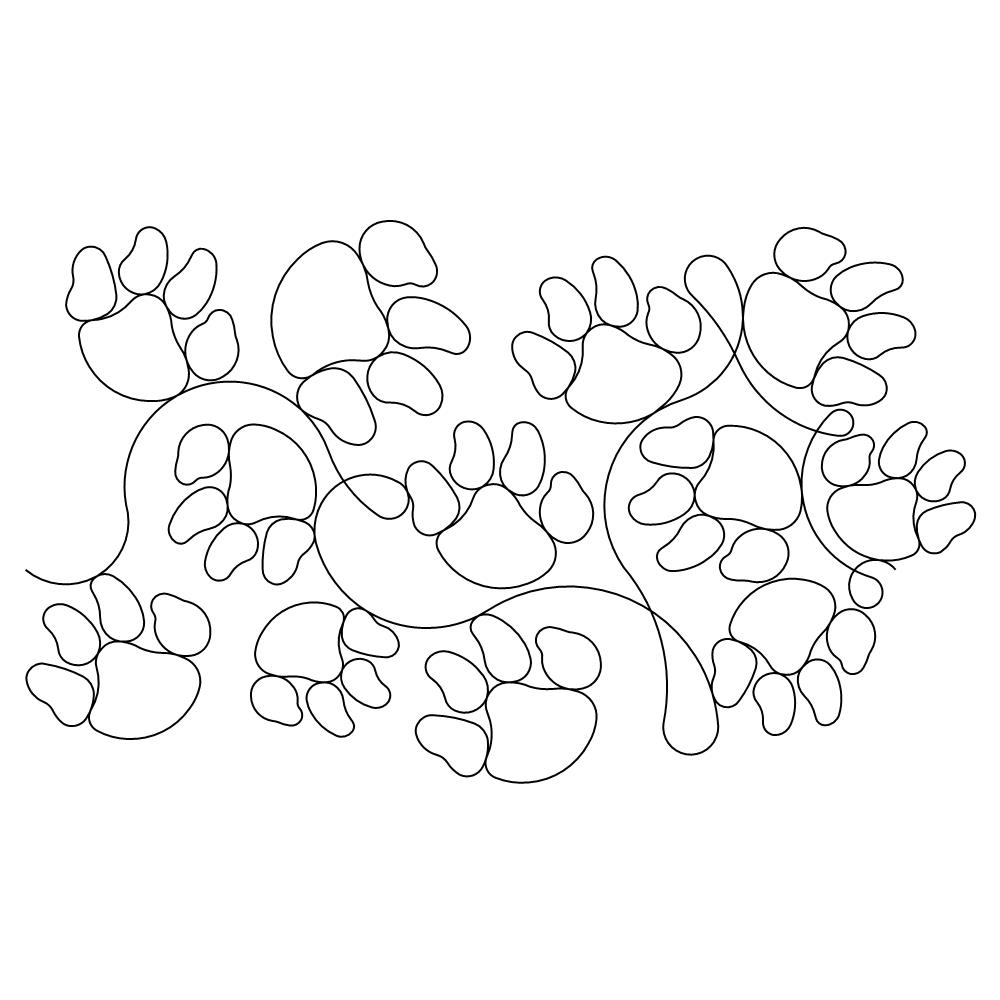 bearcat paw e2e 001 - Edge to Edge Quilting Patterns